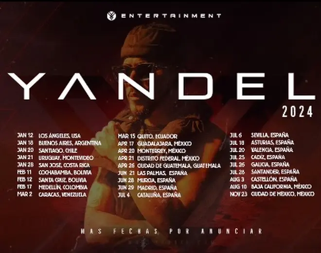Yandel anuncia conciertos en México fechas y preventa de boletos