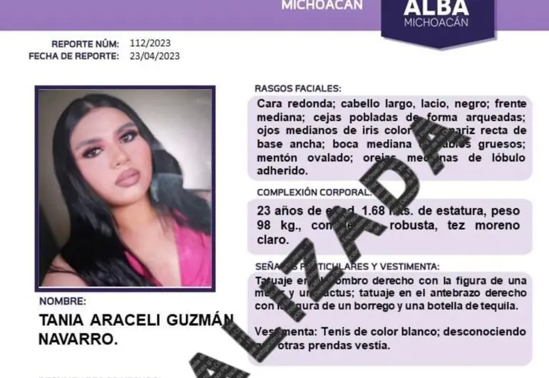 Hallan muerta a la influencer Tania Guzmán en barranca de Michoacán