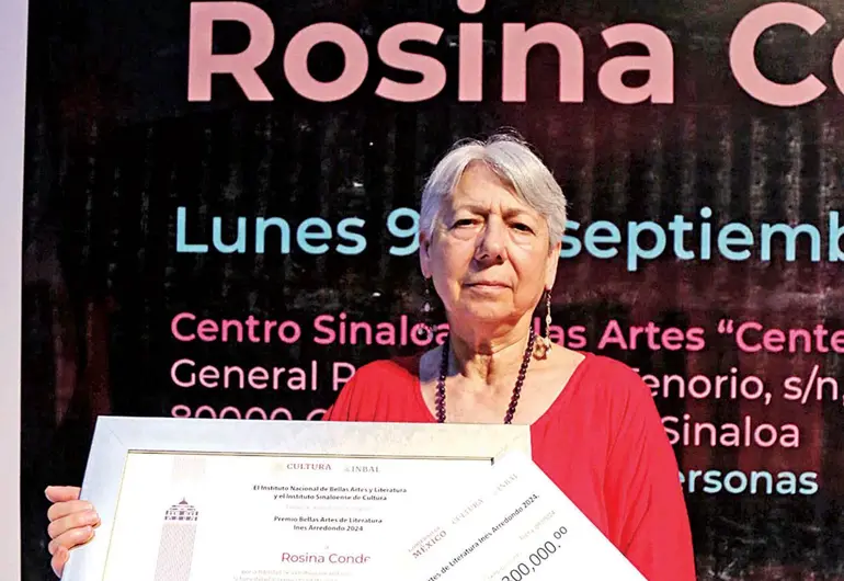 Rosina Conde recibe Premio Inés Arredondo en el Centro Sinaloa de las ...