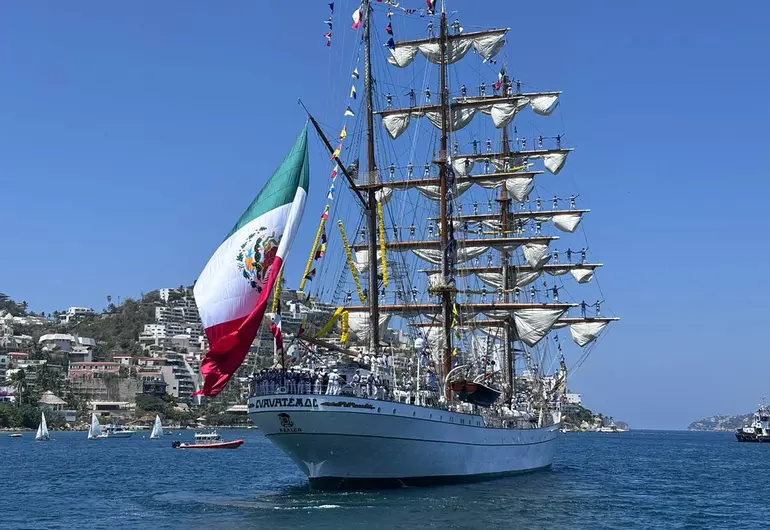 Buque Escuela Cuauhtémoc inicia su viaje 45 de instrucción