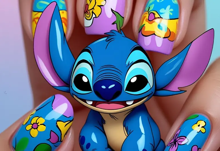 Uñas de "Stitch": 3 diseños divinos y sencillos (paso a paso)
