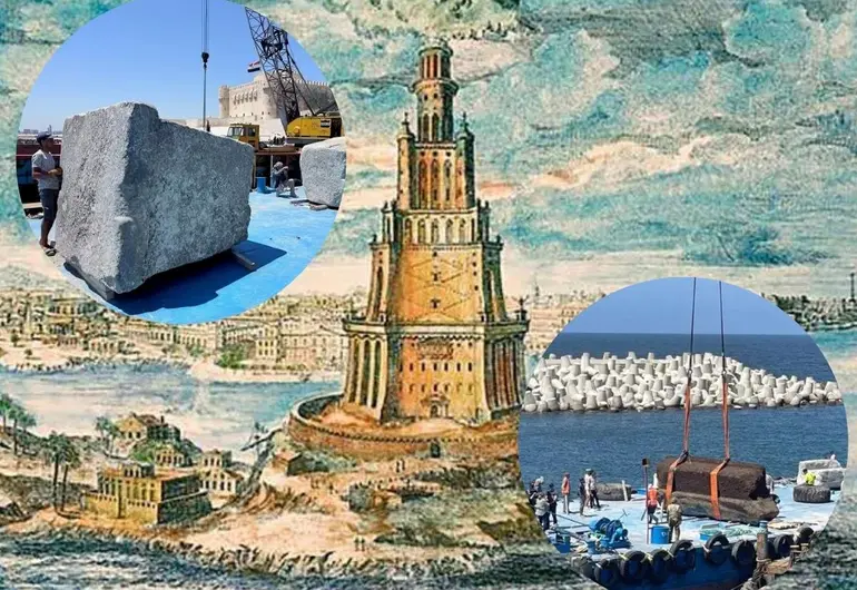 Arqueología: Extraen del mar 22 bloques del Faro de Alejandría; lo ...