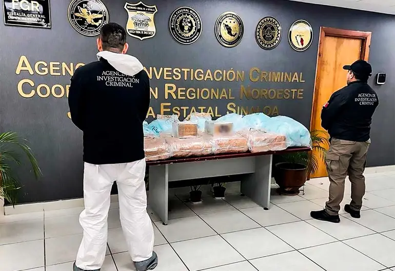 Gabinete de Seguridad asegura metanfetamina en Sinaloa