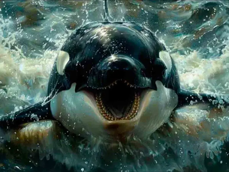 Así fue el increíble momento en el que una orca ataca y muerde a un tiburón