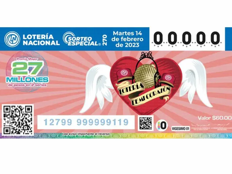 Lotería Nacional. Sorteo especial 270 del 14 de febrero de 2023 por el ...