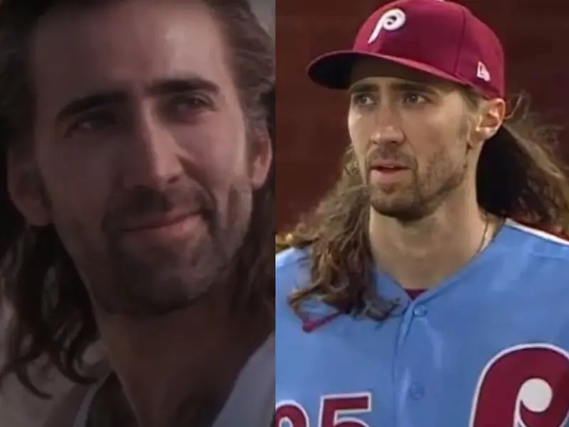Él es Matt Strahm, el beisbolista que se parece a Nicolas Cage