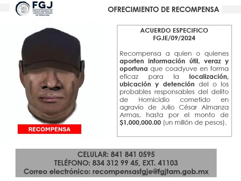 Ofrecen 1 mdp de recompensa por asesinos de Julio César Almanza ...
