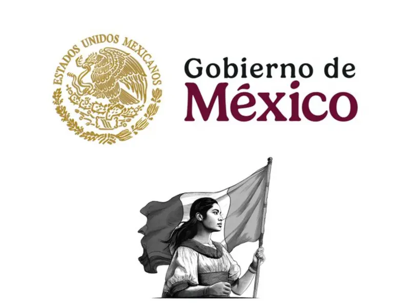 Sheinbaum presenta el logotipo del Gobierno federal, una joven mexicana