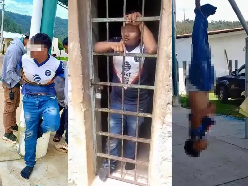 Amarran a americanista como puerco y lo cuelgan de cabeza por ratero