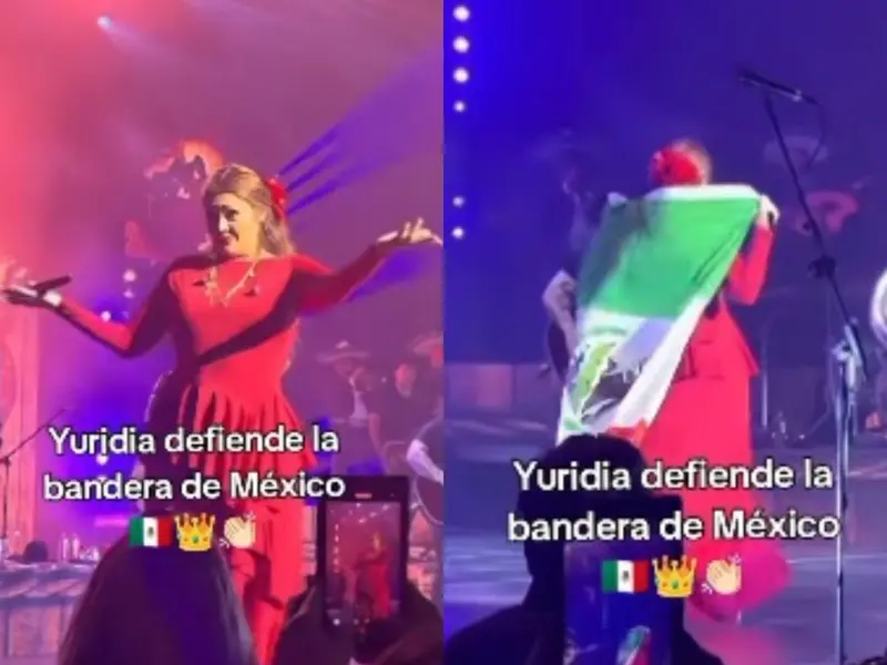 VIDEO: Yuridia defiende la bandera mexicana en concierto Estados Unidos