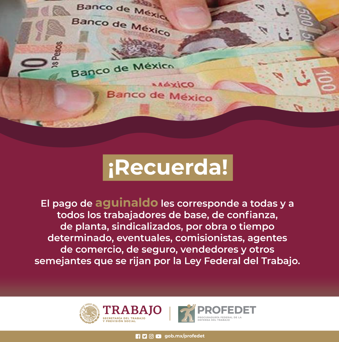 No te pueden dejar sin aguinaldo o darte menos "por pandemia"