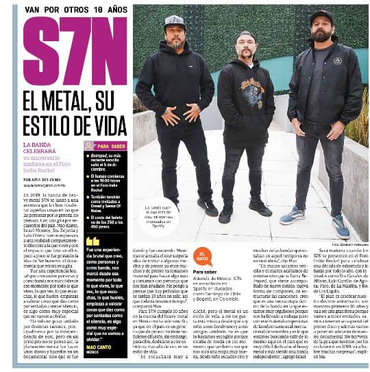 S7N el metal su estilo de vida