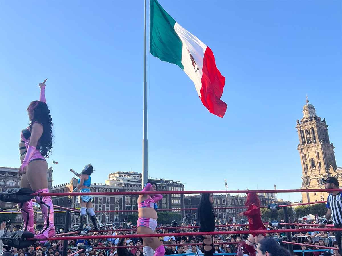 El Zócalo CDMX se transformó en un gran cuadrilátero