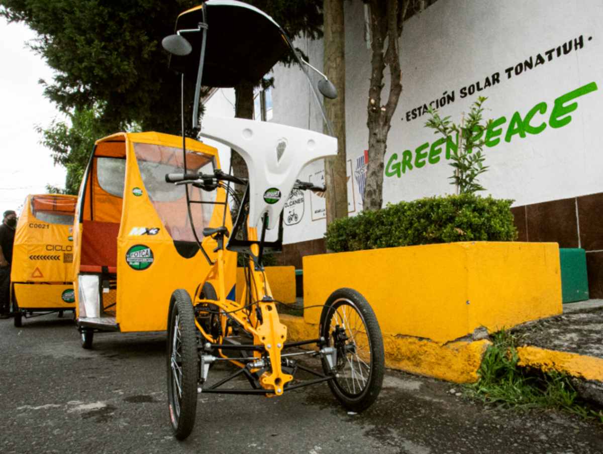 Este es el prototipo de bicitaxi eléctrico presentado por Greeenpeace ...