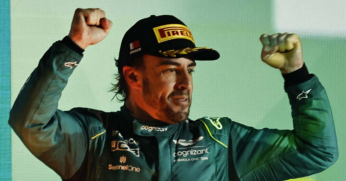 Fernando Alonso celebra su podio número 99 en Fórmula 1