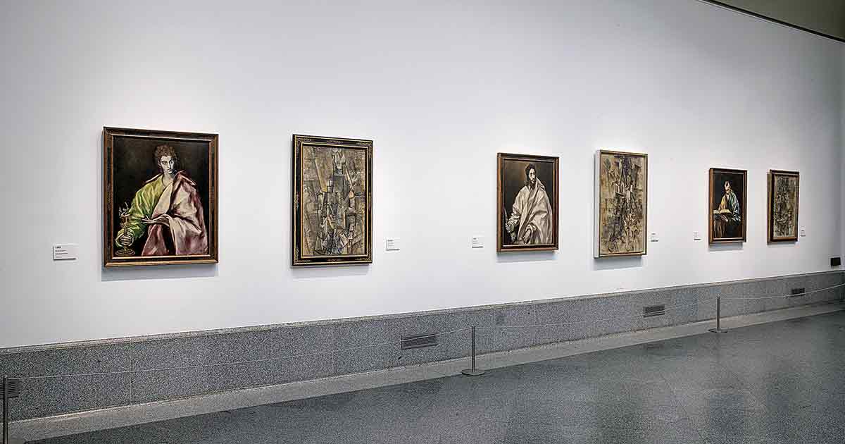 Picasso y El Greco, cubismo analítico, en Museo del Prado